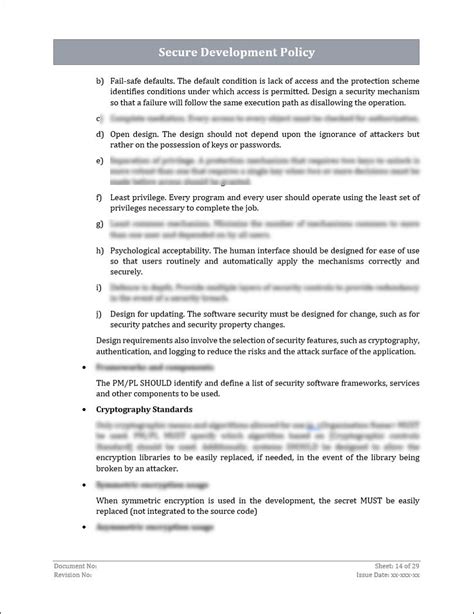 Iso 27001 Secure Development Policy Template Iso Templates And Documents Download
