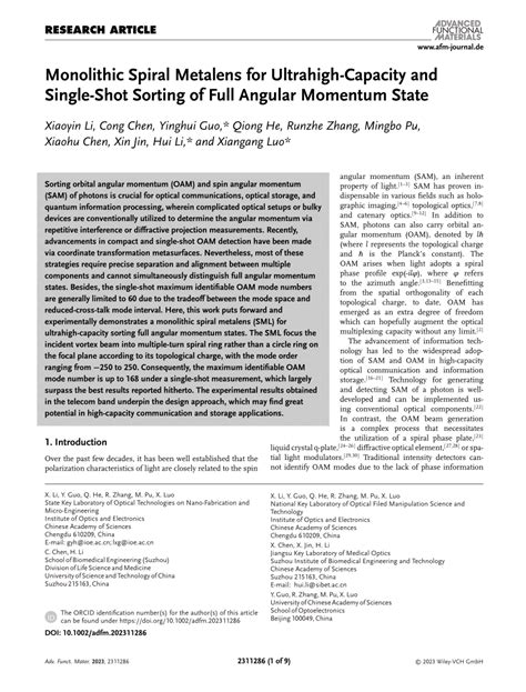 Monolithic Spiral Metalens For Ultrahigh‐capacity And Single‐shot
