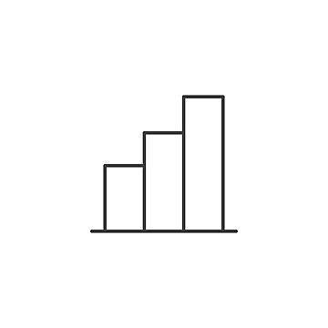 Bar Chart Related Vector Line Icon Infograph Statistic Web Vector