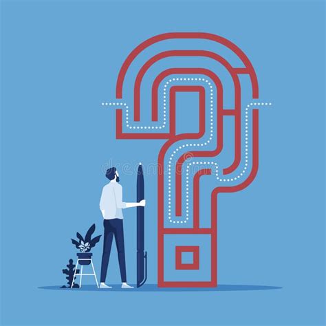 Problem Solving Concept Illustration With Question Mark Stock Vector Illustration Of Confusion