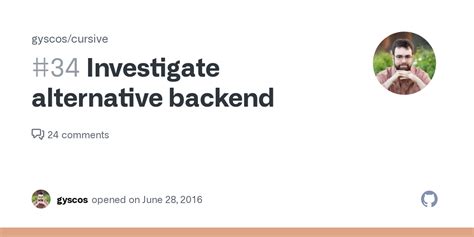 Investigate Alternative Backend · Issue 34 · Gyscoscursive · Github