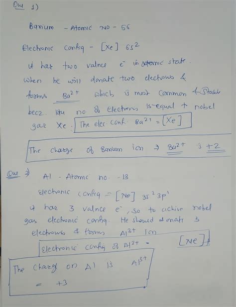 [solved] Write Electron Configuration For The Commonly Formed Ion Of Barium Course Hero