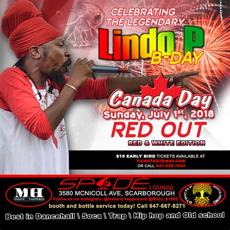 Canada Day Celebrating The Legendary Lindo P B Day