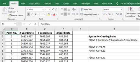 Import X Y Z Coordinates From Excel To Autocad Xl N Cad