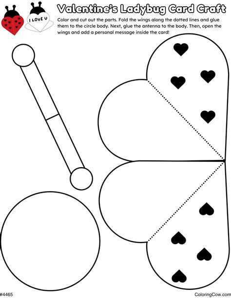 Valentines Ladybug Card Craft