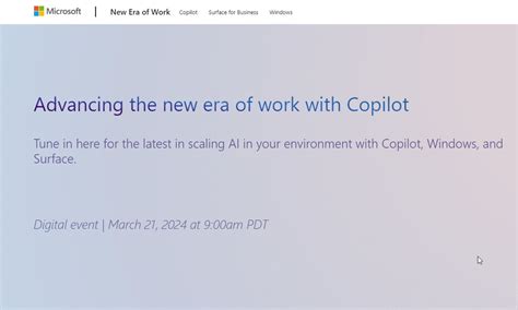 Microsoft Is Holding A Surface Windows And Copilot Ai Event Later This