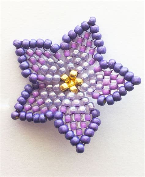 Seed Bead Pattern Beaded Flower Bead Design Small Starflower