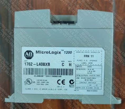 Allen Bradley Micro Logix 1200 1762 L40bxb Programmable Logic Controller At Best Price In Bhavnagar