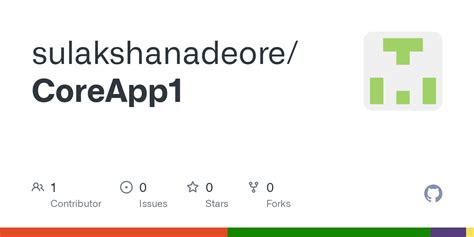 github sulakshanadeore coreapp1