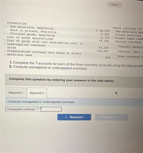 Solved Exercise 15 11 Static Computing Inventory Balances