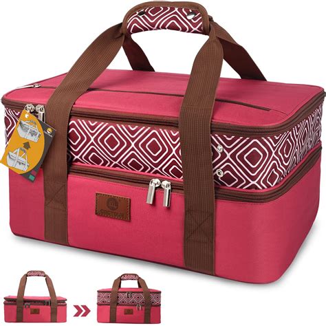 Cactour Casserole Carrier For Hot Or Cold Food Double