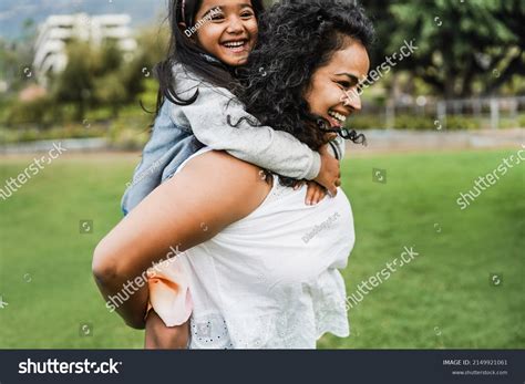 Happy Indian Mother Having Fun Her Stock Photo Shutterstock