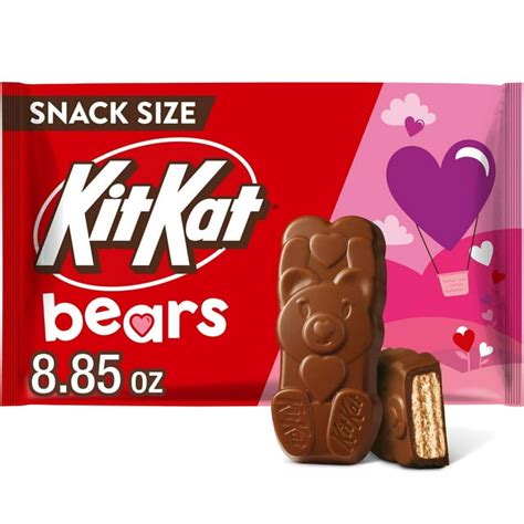 Kit Kat Milk Chocolate Wafer Snack Size Bears Valentines Candy Waffer