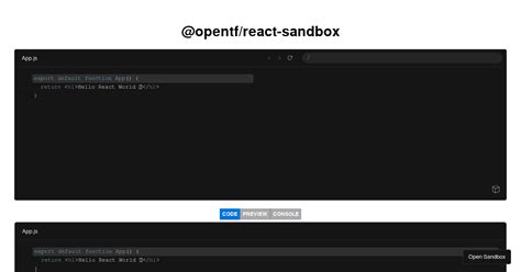 React Sandbox Codesandbox