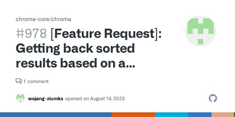 Feature Request Getting Back Sorted Results Based On A Sorting Query On Metadata Issue