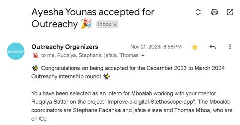 Ayesha Younas On Linkedin Outreachy Internship Opensource Mboalab