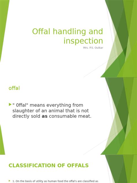 Offal Classification And Rendering Guide Pdf Offal Flour