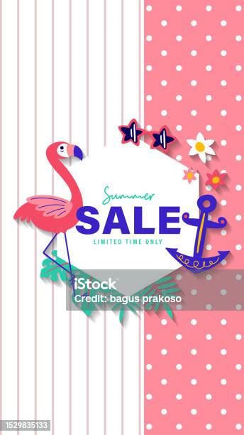 여름 세일 소셜 미디어 스토리 릴 프로모션 콘텐츠를 위한 세로 템플릿 게시물입니다 Brand Name Online Messaging Platform에 대한 스톡 벡터 아트