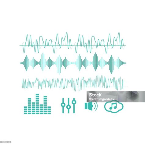 사운드 웨이브 형태입니다 음악 진폭 파형 이퀄라이저 음성 오디오 형태 곡선에 대한 스톡 벡터 아트 및 기타 이미지 곡선 동점골 디자인 Istock