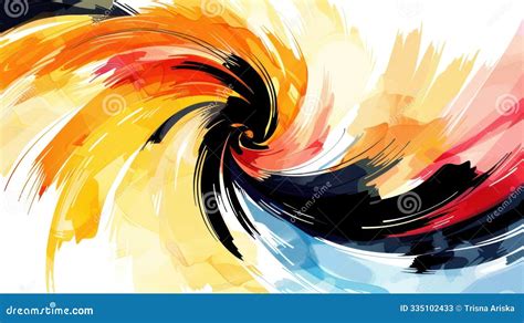 A Vibrant Swirl Of Colors Creating An Abstract Dynamic Design Stock Illustration Illustration