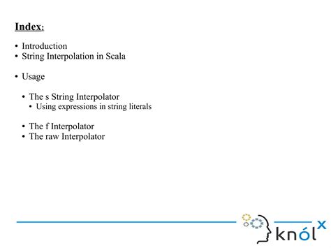 String Interpolation In Scala Odp Programming Languages Computing