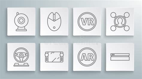 Set Line Racing Simulator Cockpit Computer Mouse Gaming Portable Video Game Console Ar