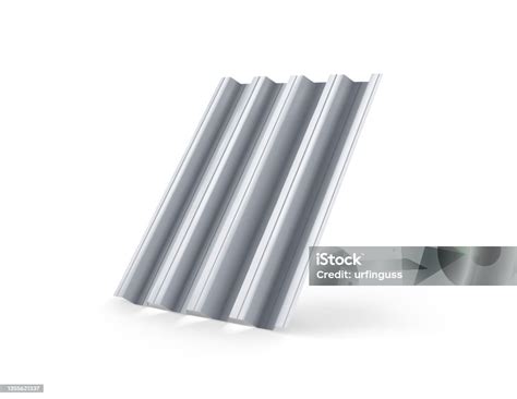 흰색 배경에 지붕에 대한 골판지 금속 시트 벡터 일러스트레이션 금속 박판에 대한 스톡 벡터 아트 및 기타 이미지 금속 박판 3차원 형태 곡선 Istock