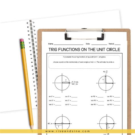 Fresh Ideas To Teach The Unit Circle In Trigonometry Rise And Sine