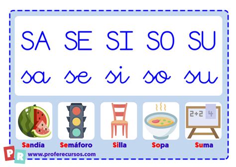Palabras Con Sa Se Si So Su