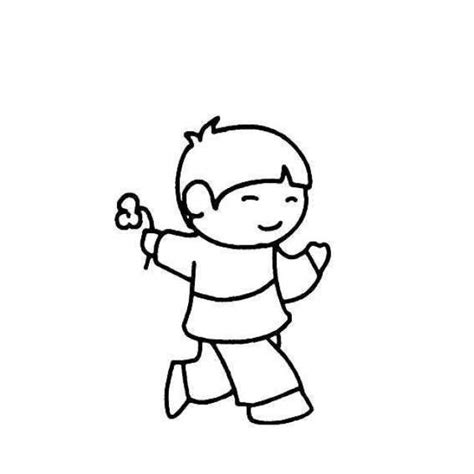 做游戏的儿童简笔画简单人物大山谷图库