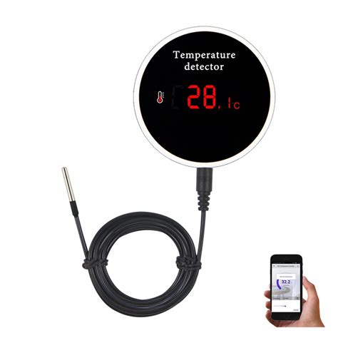 Tuya Smart Home Wifi Temperature Sensor Wire Digital Thermometer Room Water Pool Thermostat