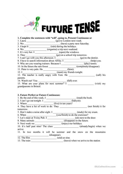 Future Tense Exercise