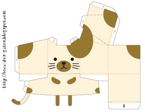 Toca Dos Gatos Gatinho Imprimir E Montar