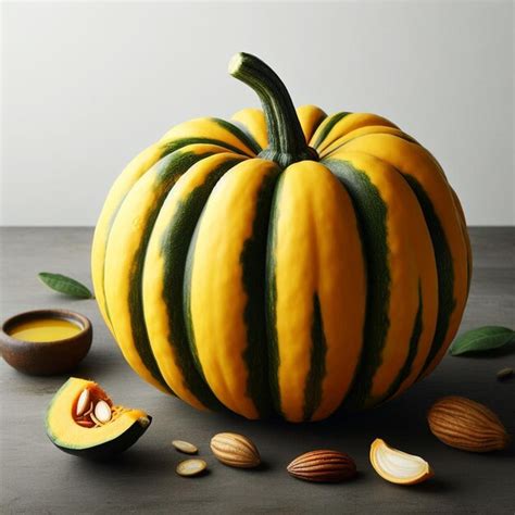 A Pumpkin With The Word Gourds On It Premium Ai Generated Image