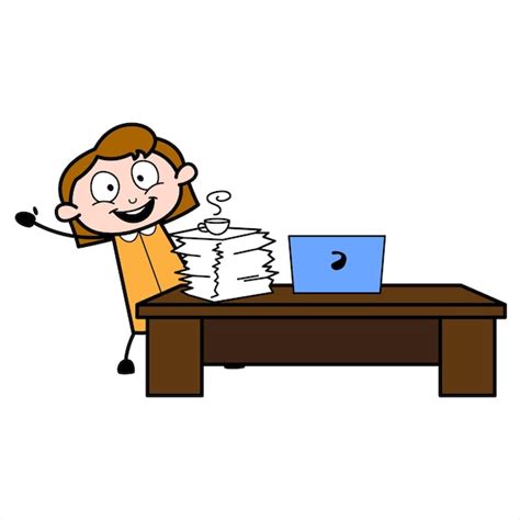 젊은 사업가 만화 캐릭터의 자산 프리미엄 벡터