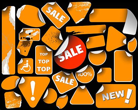 Orange Sale Labels Png Transparent Images Free Download Vector Files Pngtree
