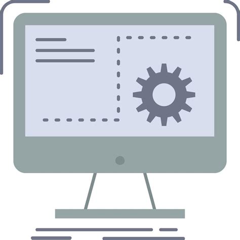Command Computer Function Process Progress Flat Color Icon Vector