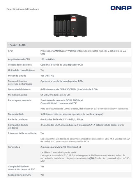 Ts 473a 8g Pdf Unidad De Estado Sólido Microprocesador
