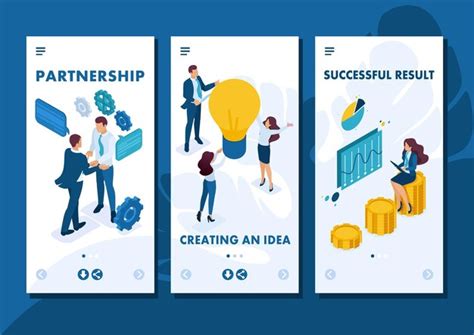Premium Vector Isometric Template App Business Concept Of Teamwork To Create A Solution