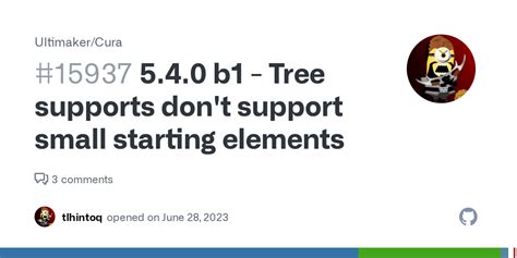 540 B1 Tree Supports Dont Support Small Starting Elements · Issue 15937 · Ultimakercura