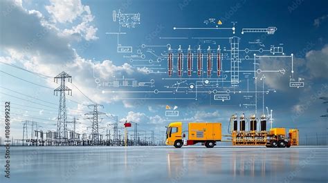 Detailed Diagram Showcasing The Components And Of A Smart Grid Management System That Combines