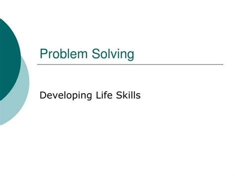 PPT Problem Solving PowerPoint Presentation Free Download ID