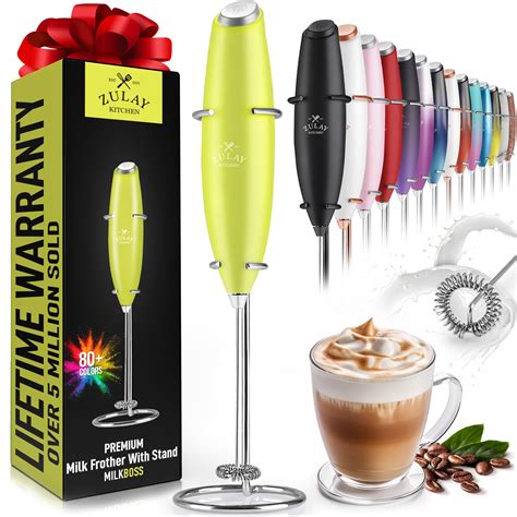 Zulay Kitchen Powerful Handheld Electric Milk Frother For Hot Foam