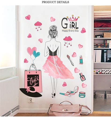 Girl Wall Decals Removable High Def Photos Girl Wall Decal Etsy