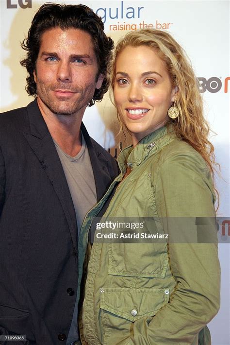 Actress Elizabeth Berkley And Husband Greg Lauren Attends The News