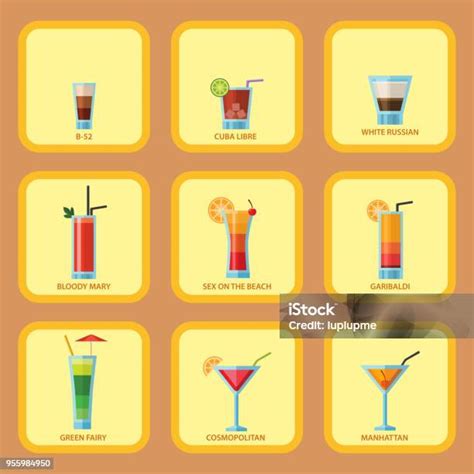 알콜 칵테일 카드 과일 차가운 음료 열 대 다국적 신선도 파티 알코올 달콤한 데 킬 라 벡터 일러스트 레이 션의 설정 감귤류 과일에 대한 스톡 벡터 아트 및 기타 이미지