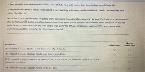 Solved 1 Engagement Activity The T Test For Two Related