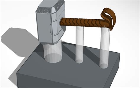 3d Design Copy Of Thor Hamer Assembled Tinkercad