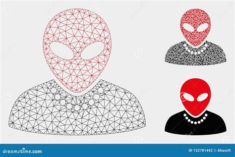Humanoid Vector Mesh Wire Frame Model And Triangle Mosaic Icon Stock Vector Illustration Of