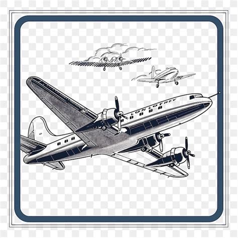 Premium Psd Psd Classic Airplane Lockheed Constellation With Silver Monochro Tattoo Clipart